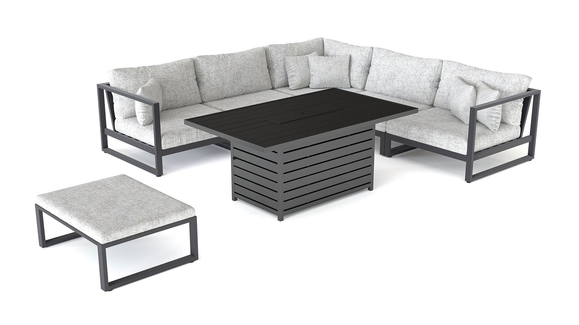 Matteo Corner con focolare da tavolo | artelia-design.it